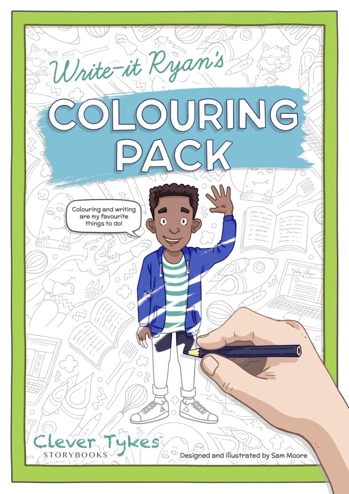 Printable Write-it Ryan colouring pack - Clever Tykes